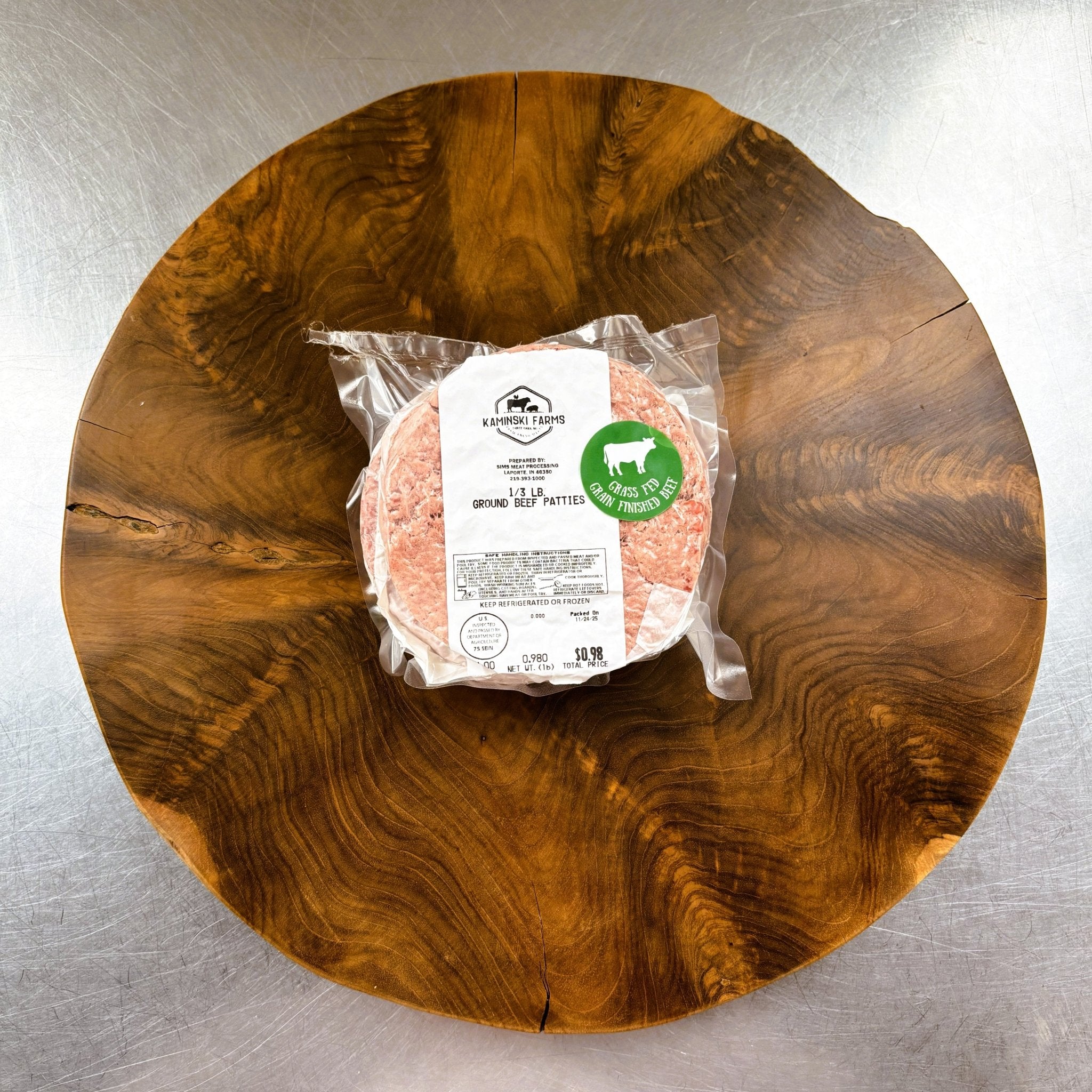 Grass Fed Grain Finished, 1/3 LB Beef Patties | Local Pastures
